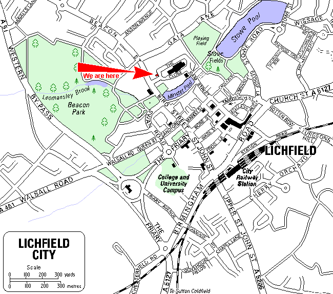 Map Of Lichfield Map Of Lichfield